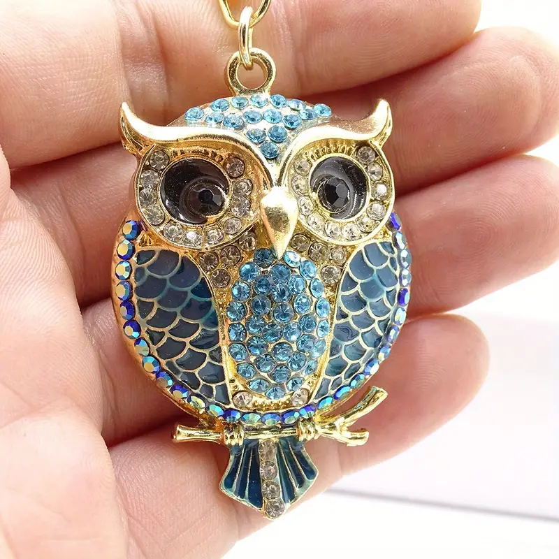 Rhinestone Blue Owl Keychain – Estilo Philippines